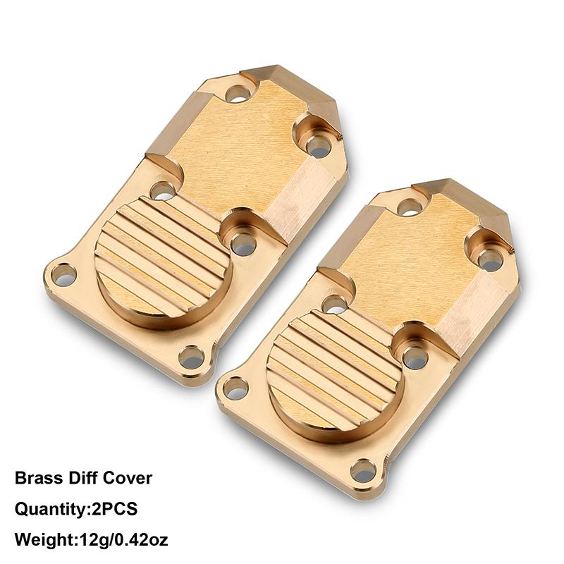 INJORA Aluminum/Brass Diff Cover for Axial SCX24 AX24