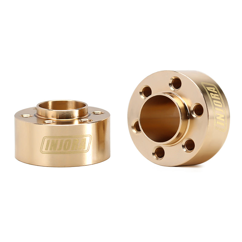 INJORA 12mm Heavy Brass Wheel Hex Hub Extenders Adapters for 1.9 2.2 B