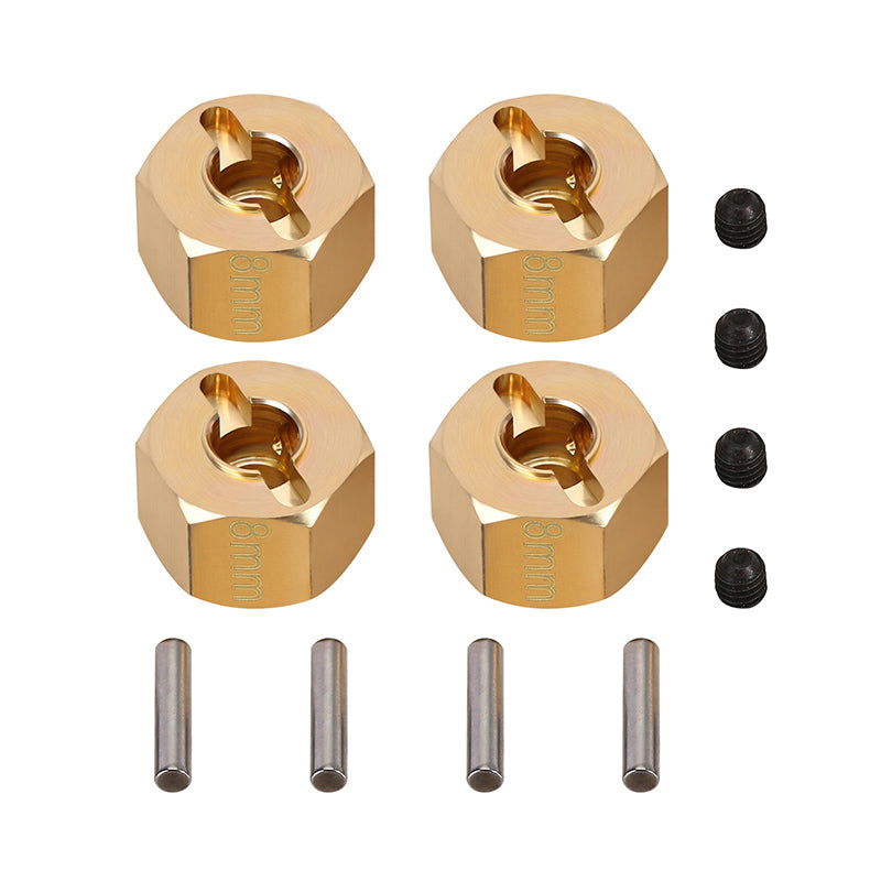 INJORA 12mm Brass Wheel Hex Hub Extenders for 1/10 RC Crawlers