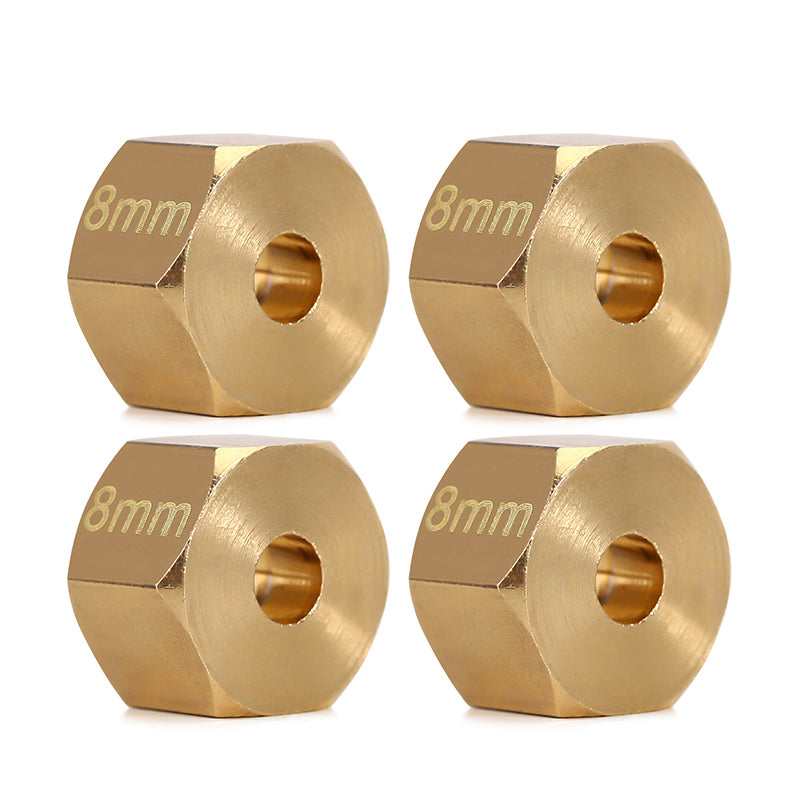 INJORA 12mm Brass Wheel Hex Hub Extenders for 1/10 RC Crawlers