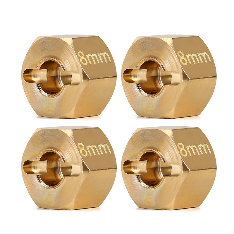INJORA 12mm Brass Wheel Hex Hub Extenders for 1/10 RC Crawlers