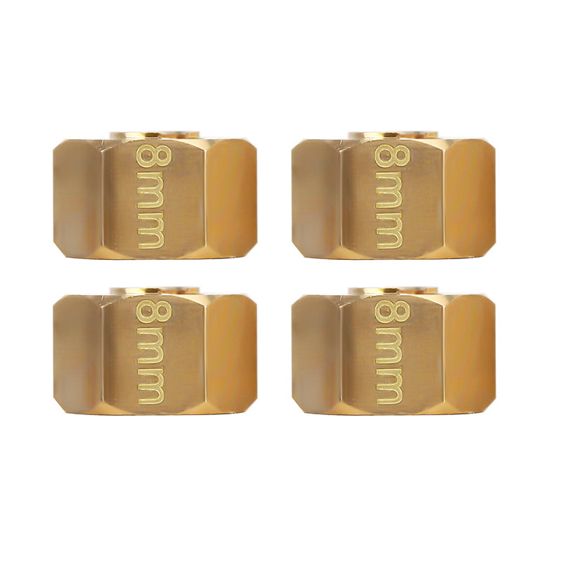INJORA 12mm Brass Wheel Hex Hub Extenders for 1/10 RC Crawlers