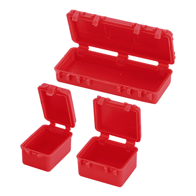INJORA 3pcs Mini Storage Box Equipment Case Scale Accessory for 1/18 1