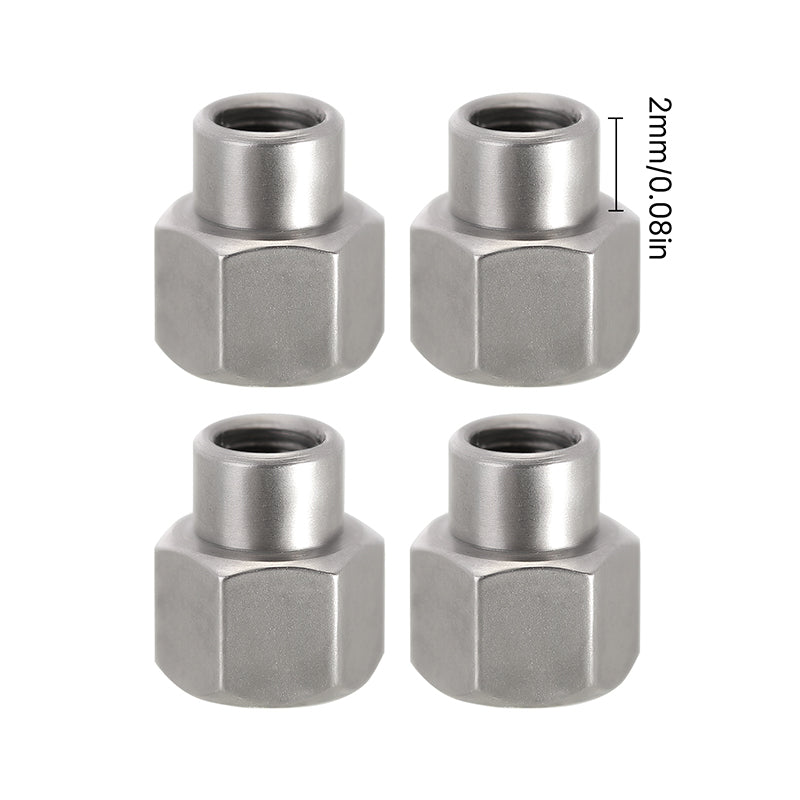 INJORA 4PCS 2/3/5mm M2 Long Nuts for 1/24 SCX24 AX24