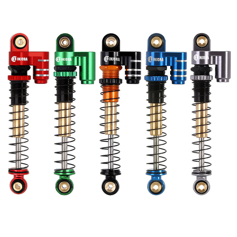 INJORA 43mm Aluminum Threaded Double Barrel Shocks with Fake Reservoir