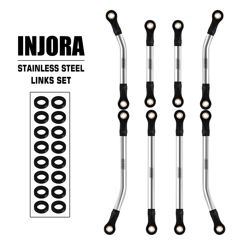 INJORA Stainless Steel High Clearance Links Set for 1/18 TRX4M Defende