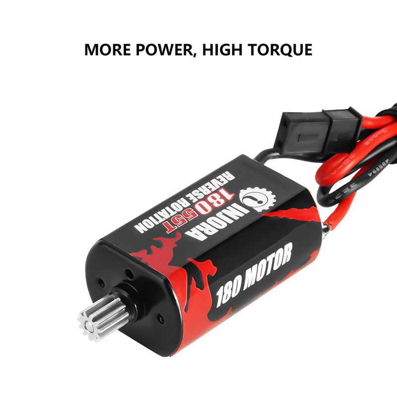 INJORA 180 Brushed 55T Red Motor with Steel Pinion for 1/18 TRX4M (INM