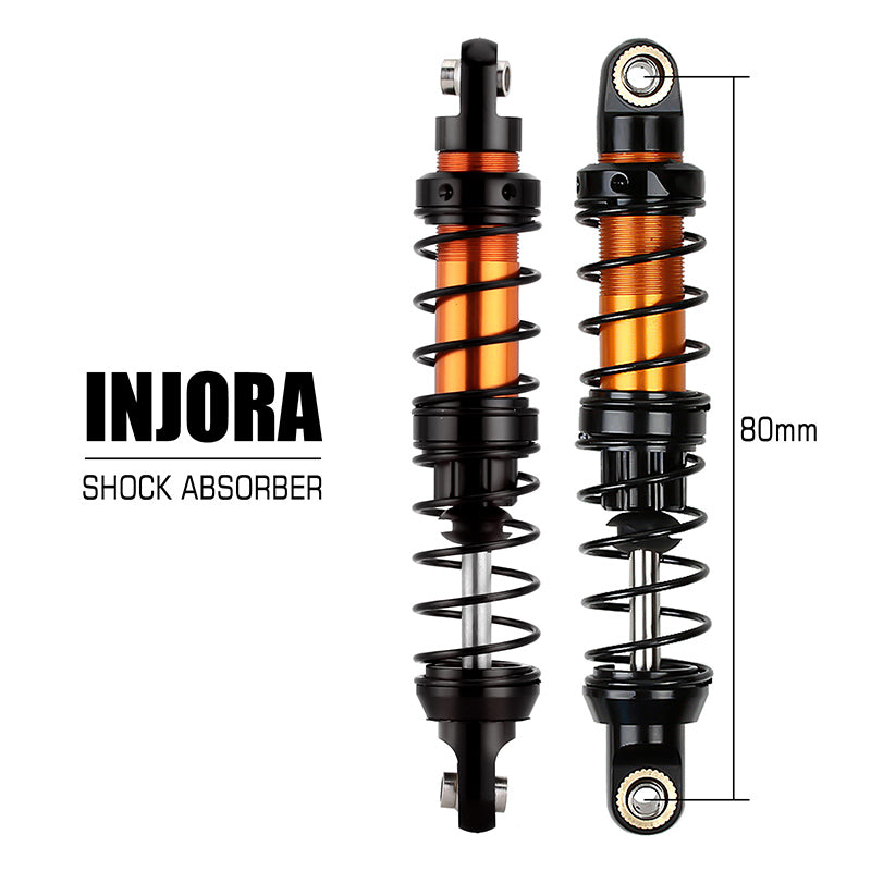 INJORA Aluminum 70-120mm Dual Stage Spring Shock Absorber Damper for 1