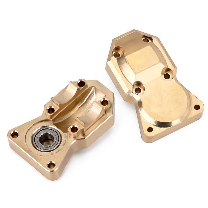 INJORA 2pcs 10g/pcs Heavy Front Rear Brass Diff Covers for Axial SCX24