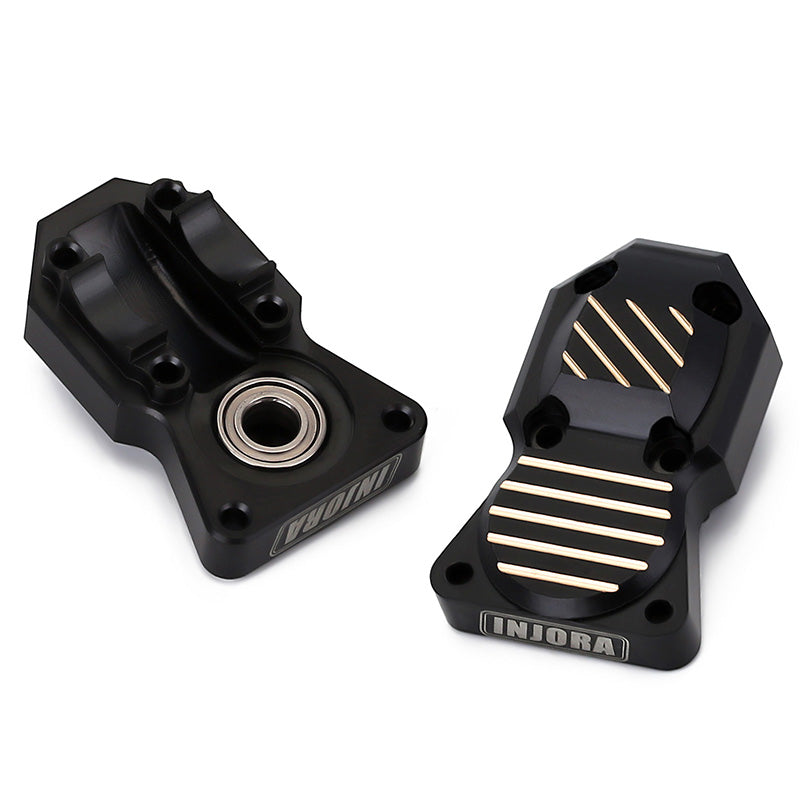 INJORA 2pcs 10g/pcs Black Brass Diff Covers for Axial SCX24 AX24