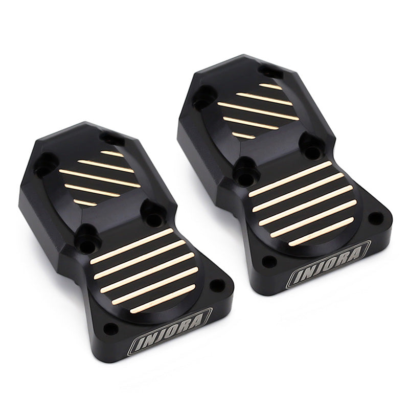 INJORA 2pcs 10g/pcs Black Brass Diff Covers for Axial SCX24 AX24