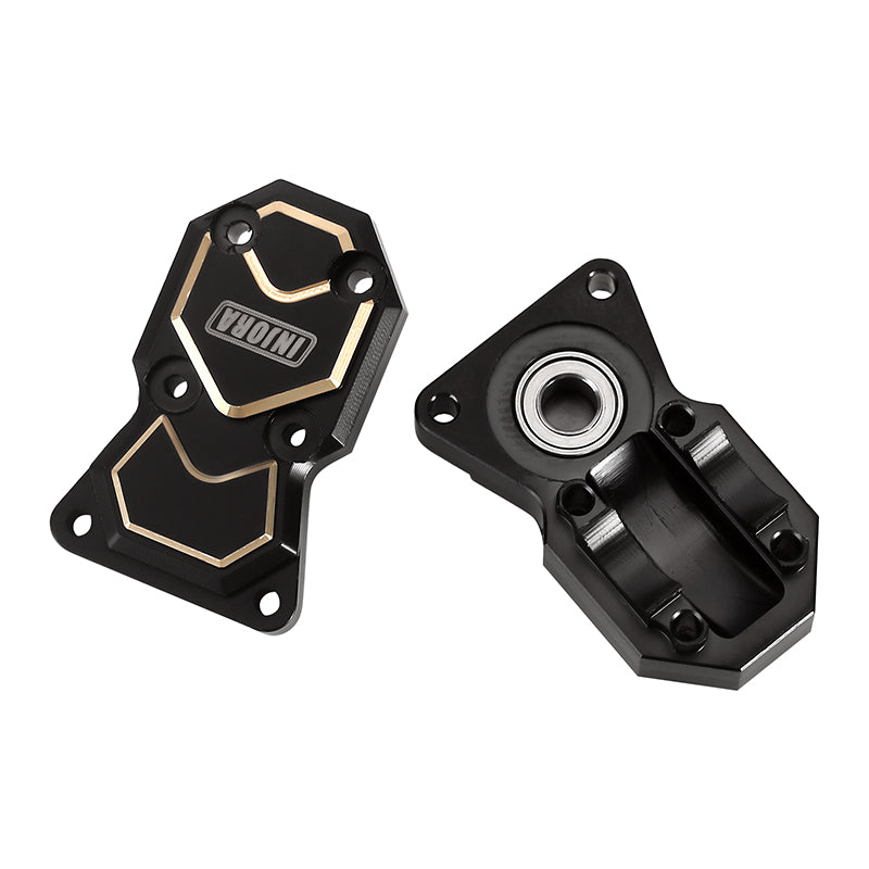 INJORA 2pcs 10g/pcs Black Brass Diff Covers for Axial SCX24 AX24