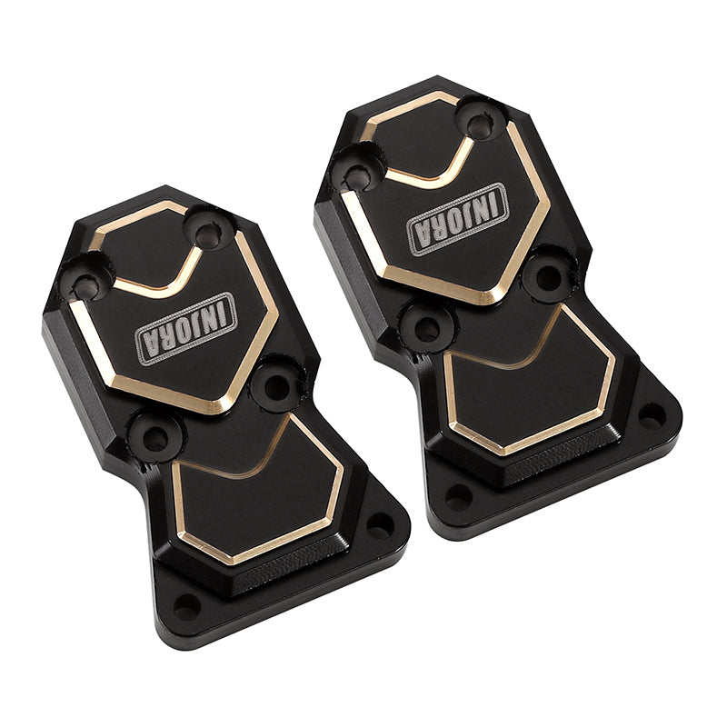 INJORA 2pcs 10g/pcs Black Brass Diff Covers for Axial SCX24 AX24
