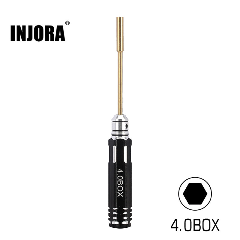 INJORA 4.0mm Hex Nut Driver Thin Walled Hexagon Wrench Socket RC Tool