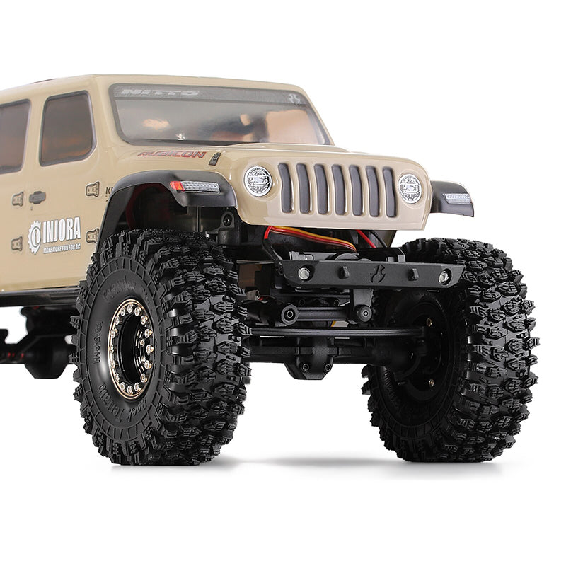 INJORA 4PCS 1.0" 64*24mm Brass Wheel Rims Tires Set for 1/18 1/24 RC C