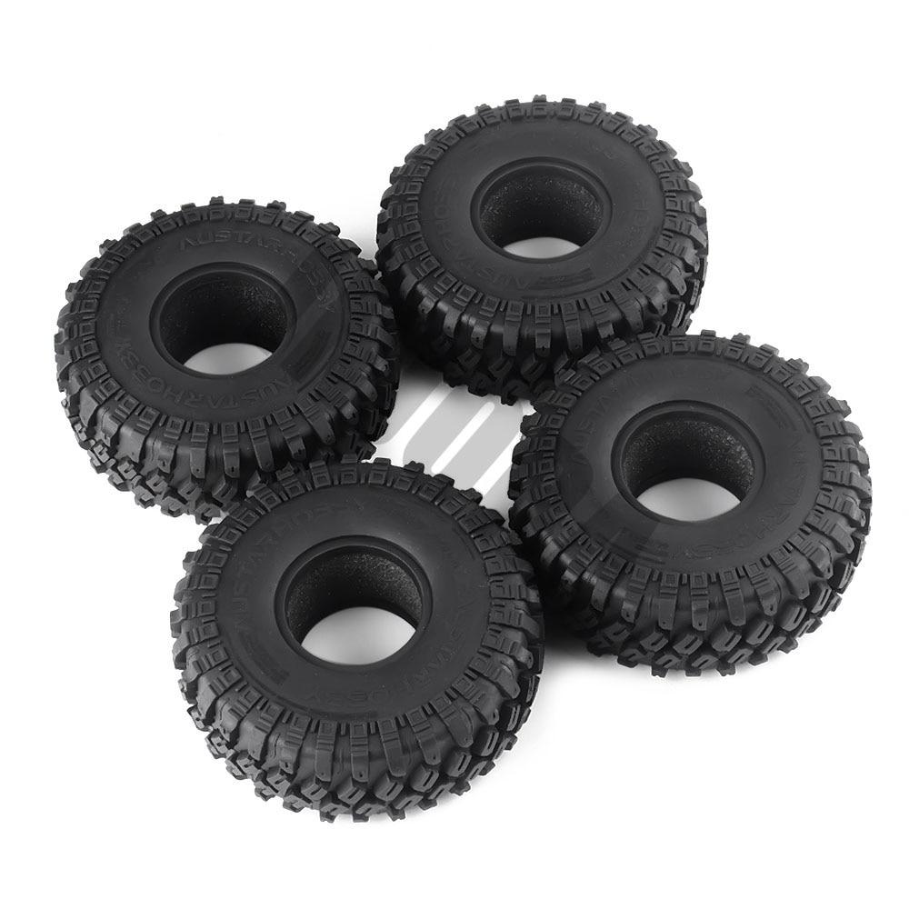 INJORA 4PCS 1.9" 123*45mm Rubber Tyre Tires for 1/10 RC Crawler