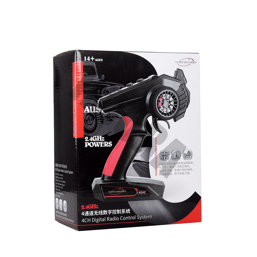 AX6S 4CH 2.4GHz RC Controller Digital Transmitter with Receiver for RC ...