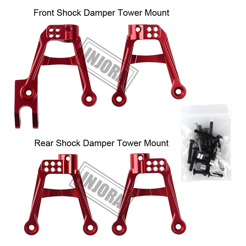 INJORA 4PCS CNC Aluminum Shock Damper Towers Mount for Axial SCX10 II